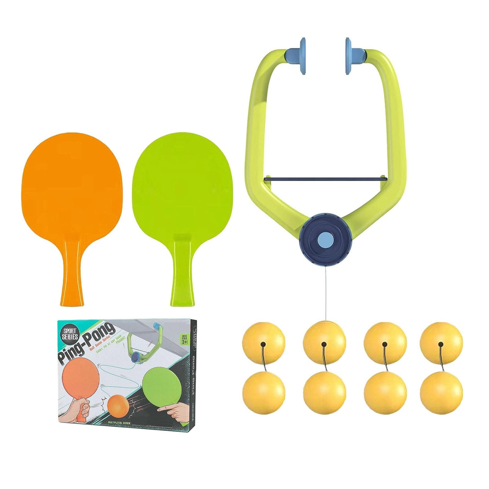 Adjustable Door Ping Pong Game for Kids, Portable Table Tennis Trainer ...