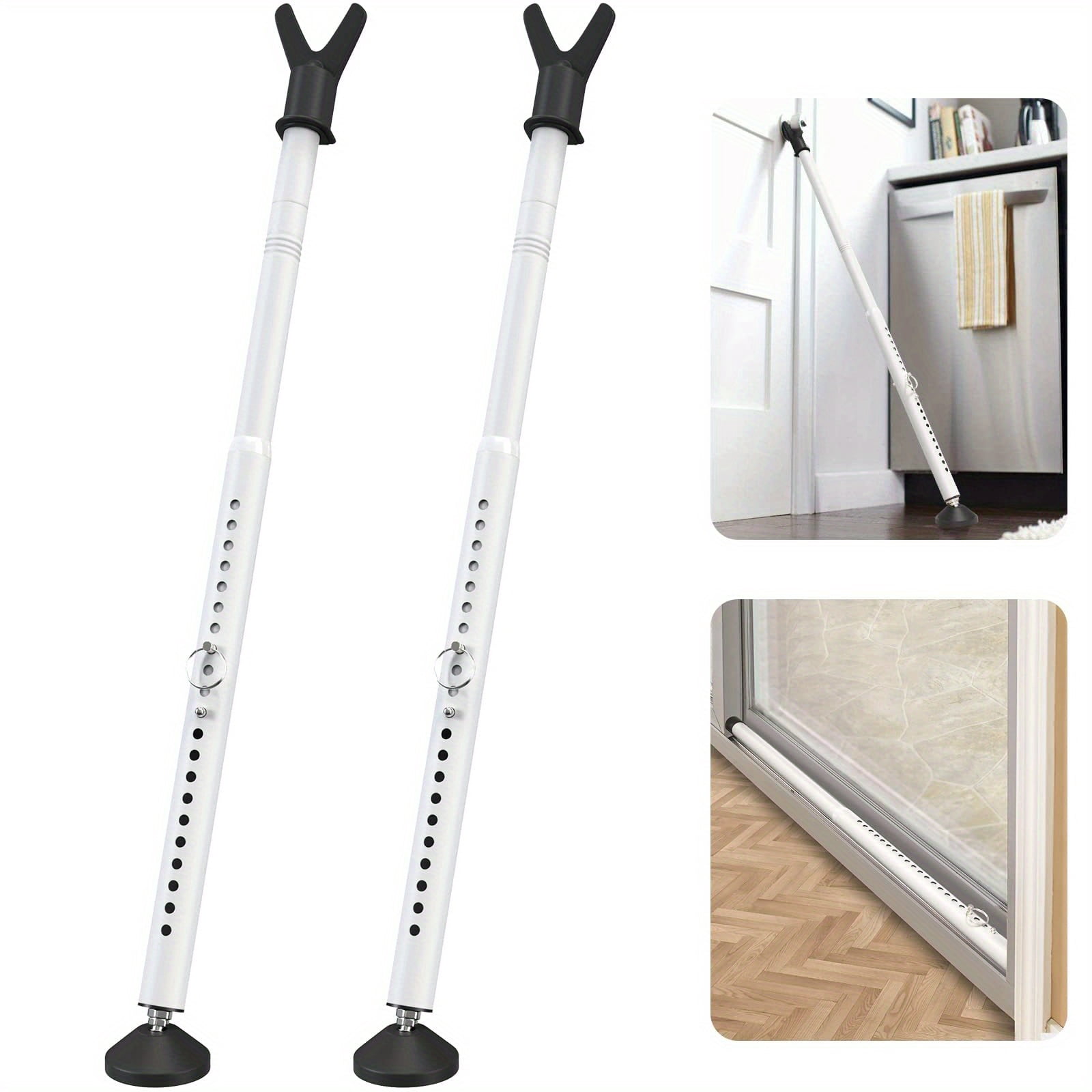 Adjustable Door Security Bar 20-52 Inch Heavy Duty Door Stopper ...