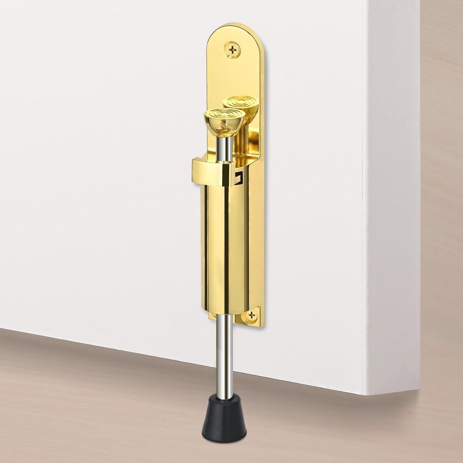 Adjustable Door Stopper – Heavy-Duty Spring-Loaded Telescopic Foot ...