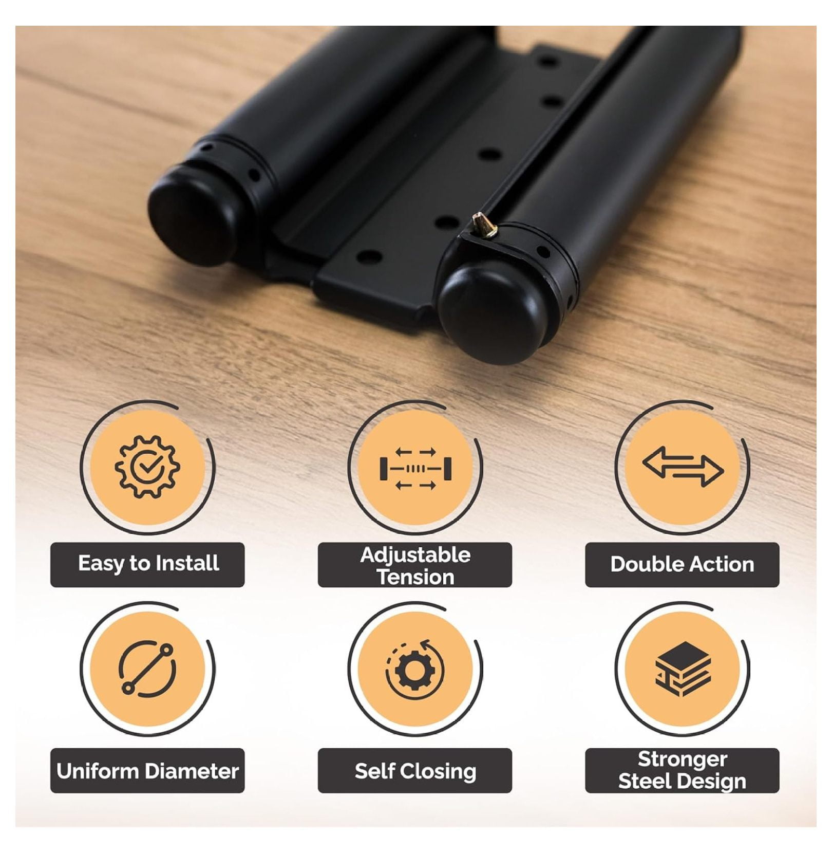 Adjustable Double Action Spring Hinge, Saloon, Swinging or Cafe Door ...