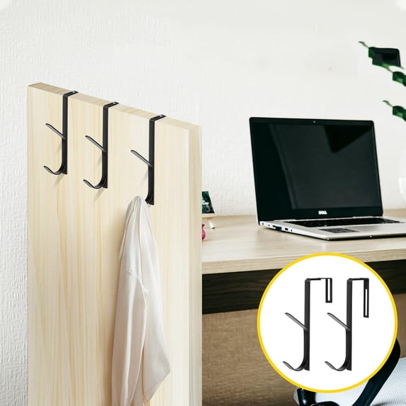 Adjustable Double Coat Hooks, Thick Cubicle Wall Coat Hook, Metal Over ...
