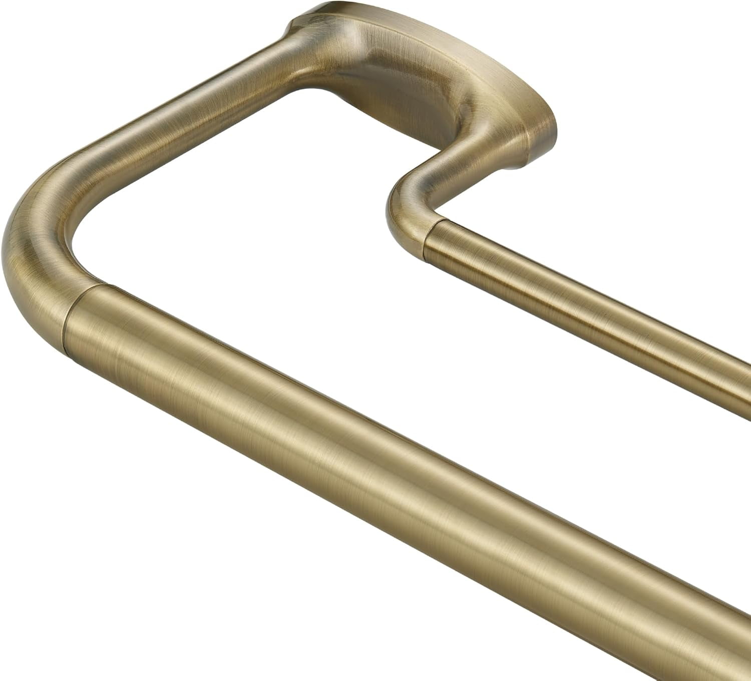 Adjustable Double Curtain Rods with Aluminum Finials and Brackets, Wrap ...