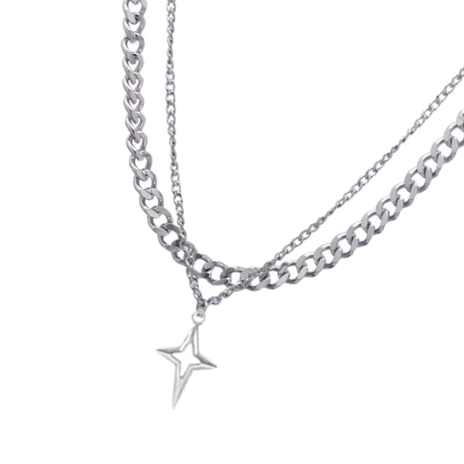 Adjustable Double Layer Star Necklace Zincs Alloy Fashion Jewelry Gift ...