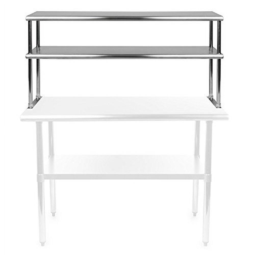 Adjustable Double Overshelf 12 x 60 - Stainless Steel for Work Table ...