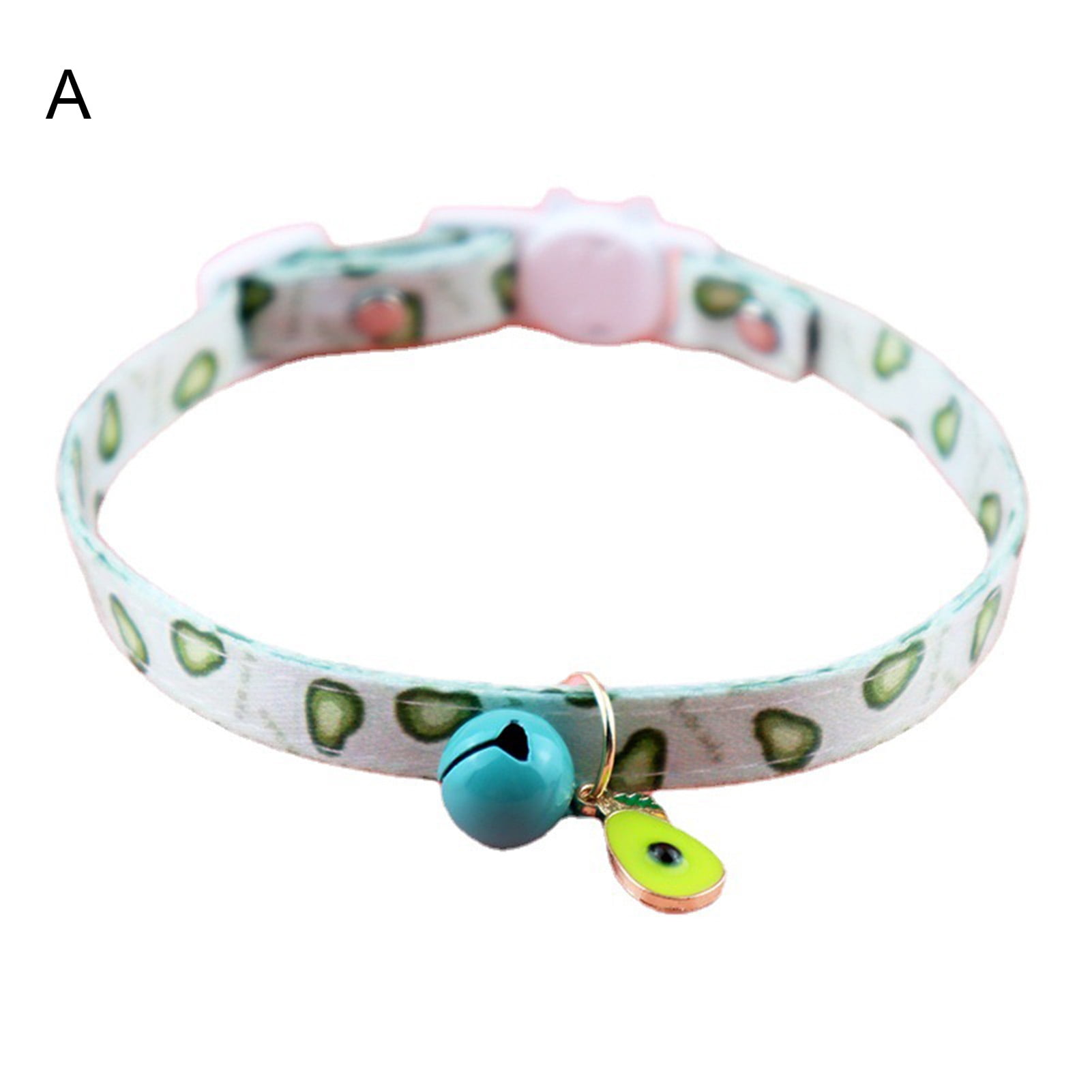 Adjustable Double Webbing Cat Collar - Printed Collar with Bell - Pet ...