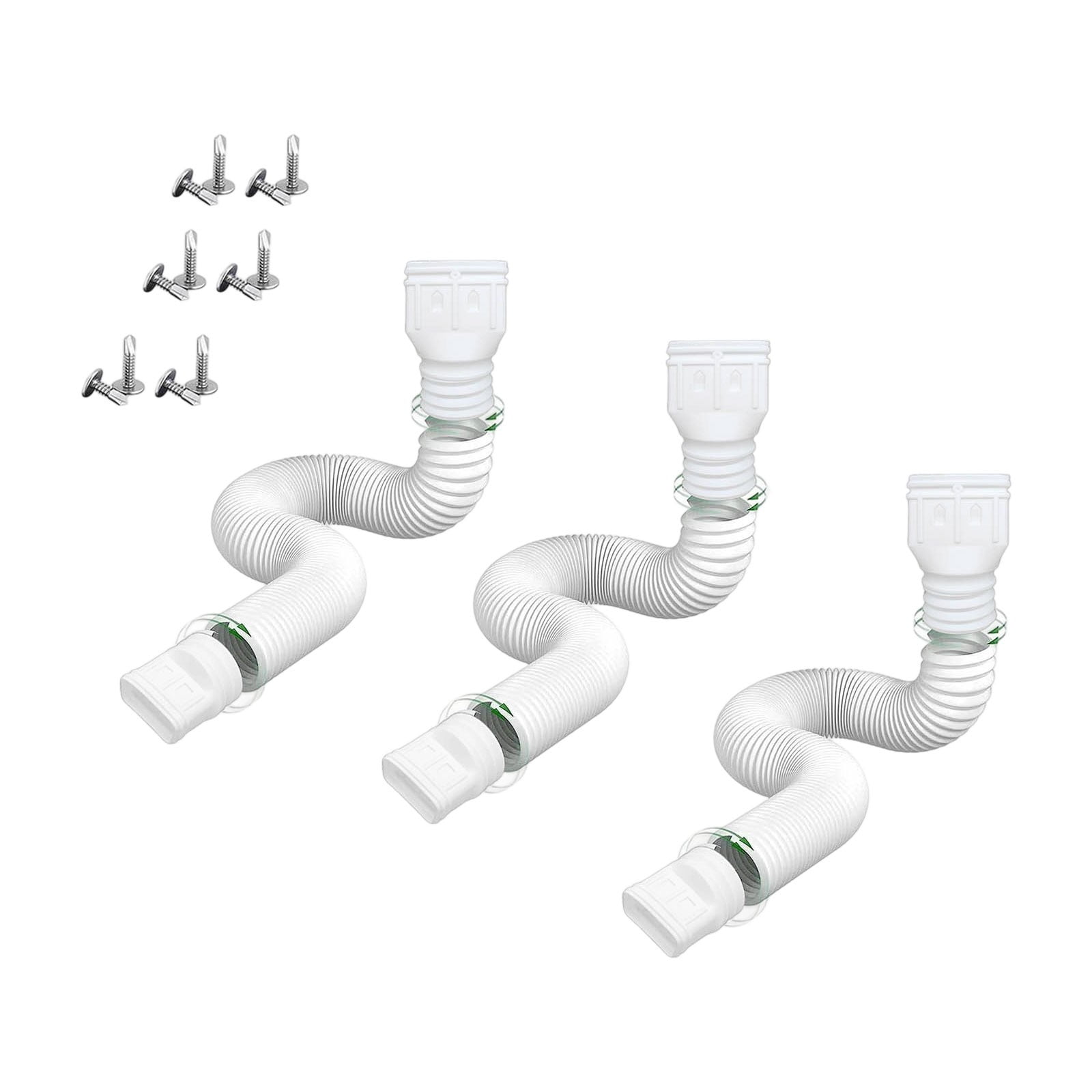Adjustable Downspout Extension Corrugated Drain Pipe Flexible Outdoor ...