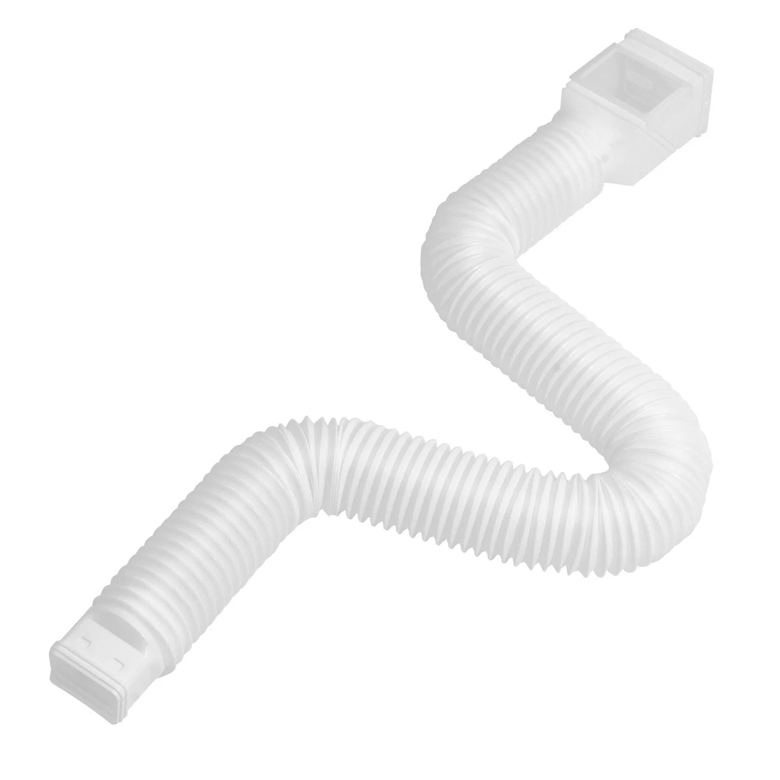 Adjustable Downspout Extension Kit, 2-Pack White Bendable Gutter ...