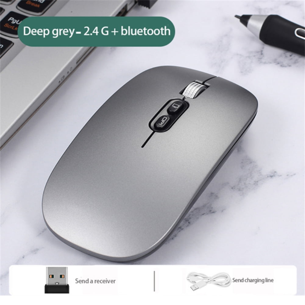 Adjustable Dpi Ultra Slim Mouse Silent Mini Ergonomic Rechargeable Dpi ...