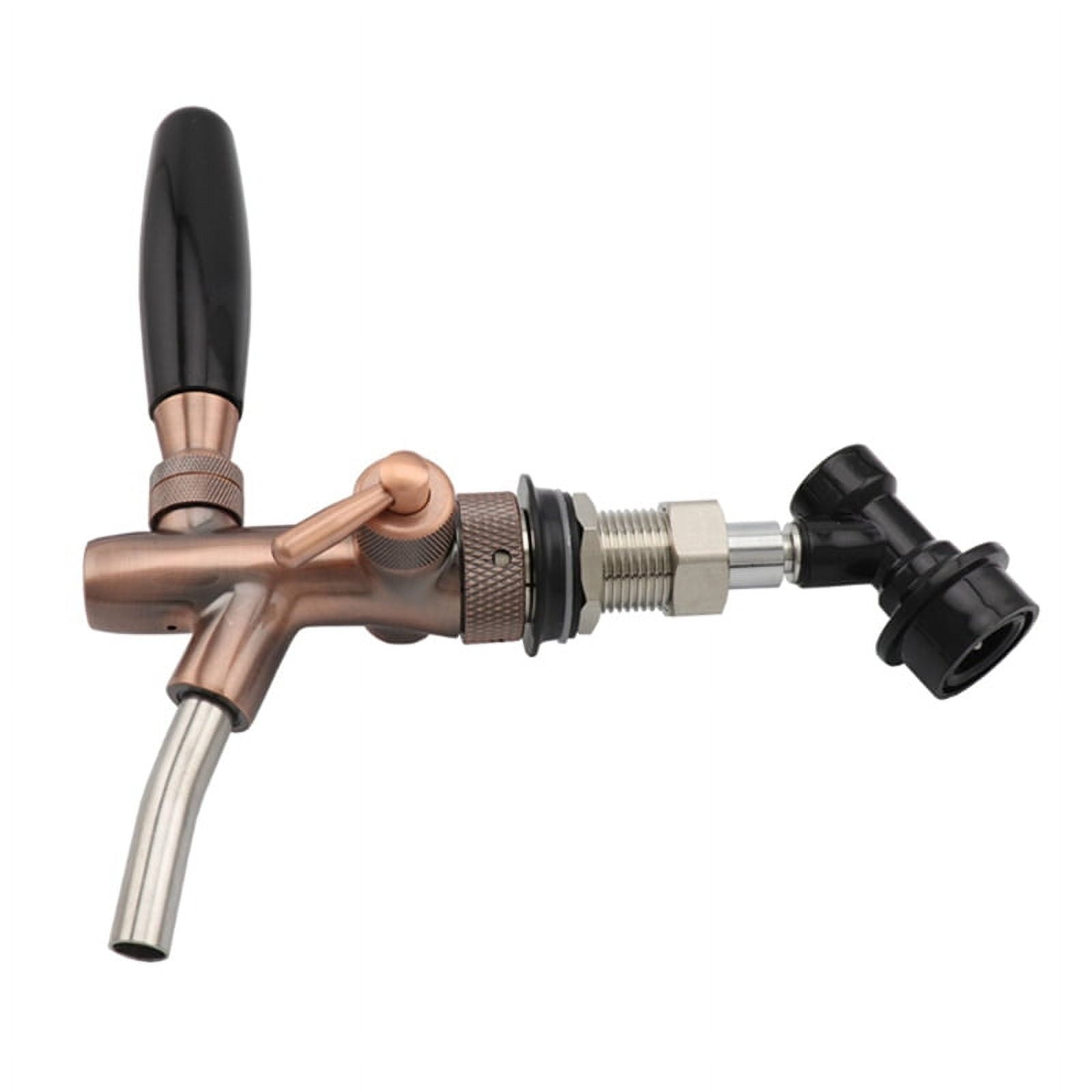 Adjustable Draft Beer Tap with Liquid Ball Lock Disconnect Chrome ...