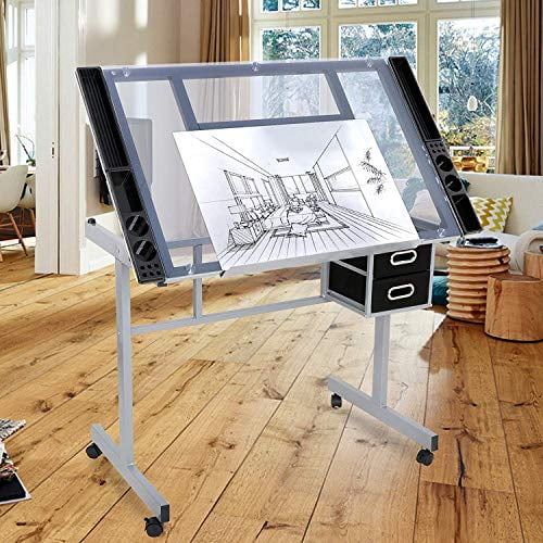 Adjustable Drafting Table Drawing Desk Craft Station Drafting Desk ...