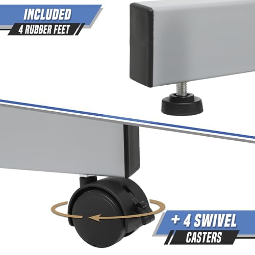 Adjustable Drafting Table & Stool Set, Art Desk with Additional Slide ...