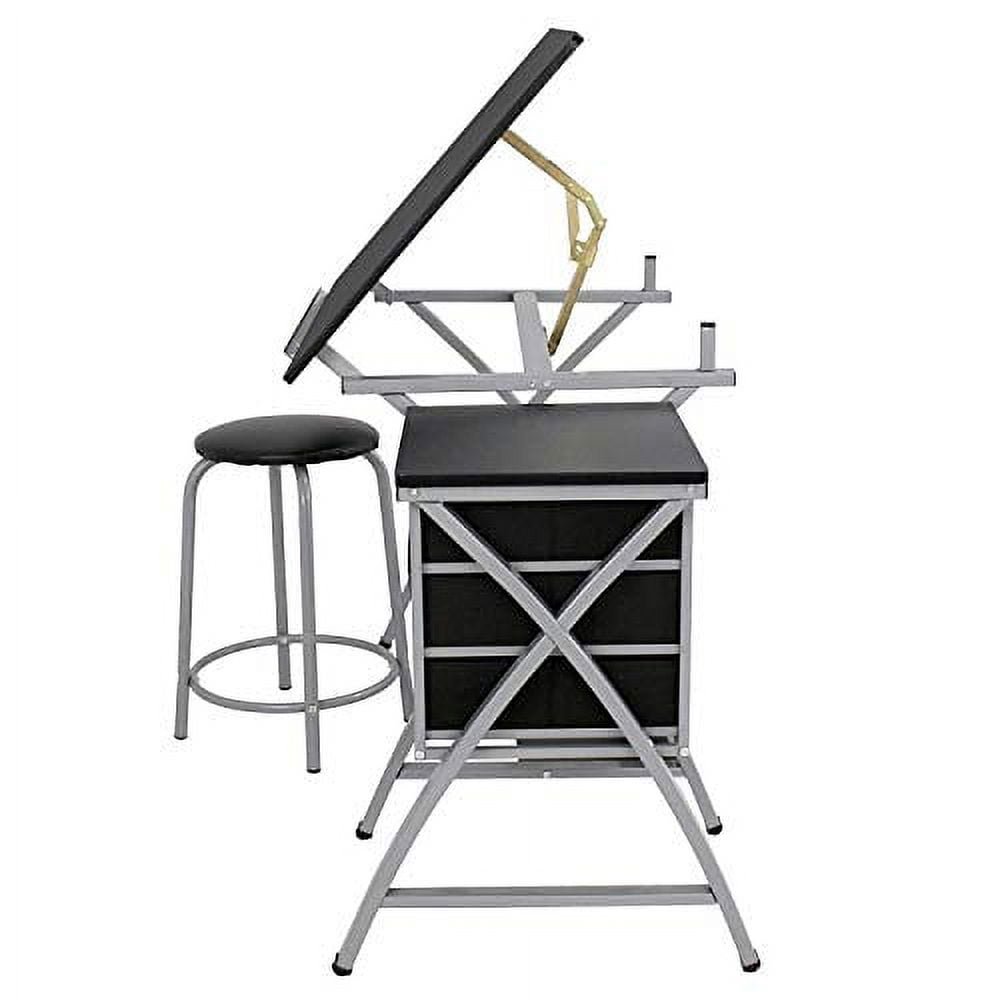 Adjustable Drawing Desk Drafting Table Folding Art Craft Table Station ...