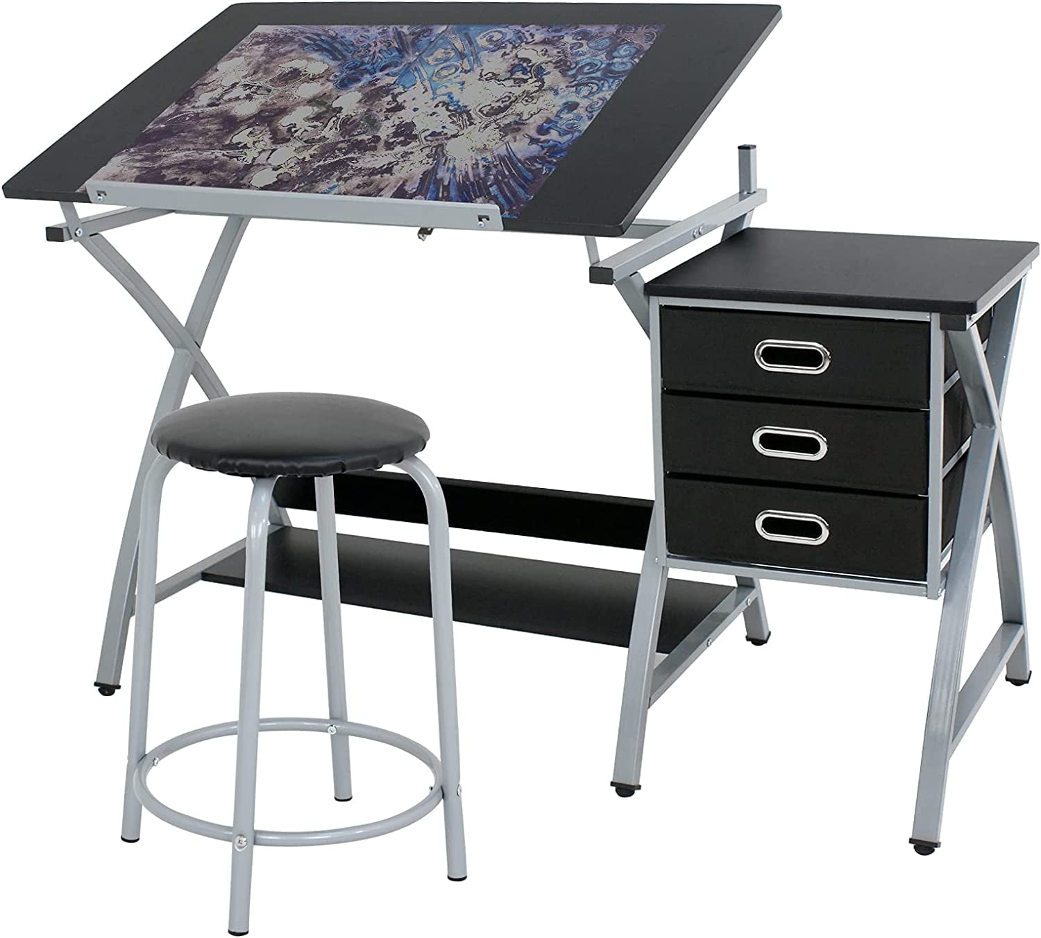 Adjustable Drawing Desk Tabletop Tilted Drafting Table Folding Art ...