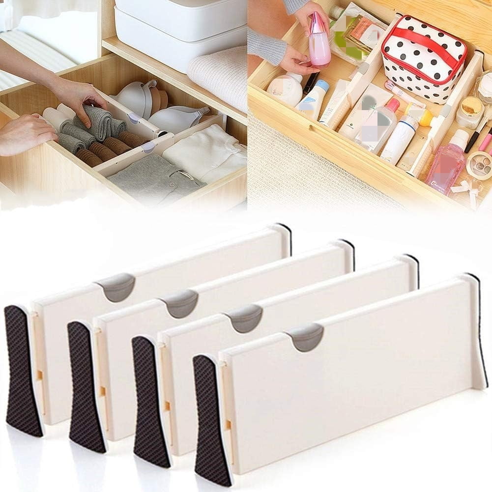 Adjustable Dresser Drawer Dividers Organizers, Plastic Expandable ...