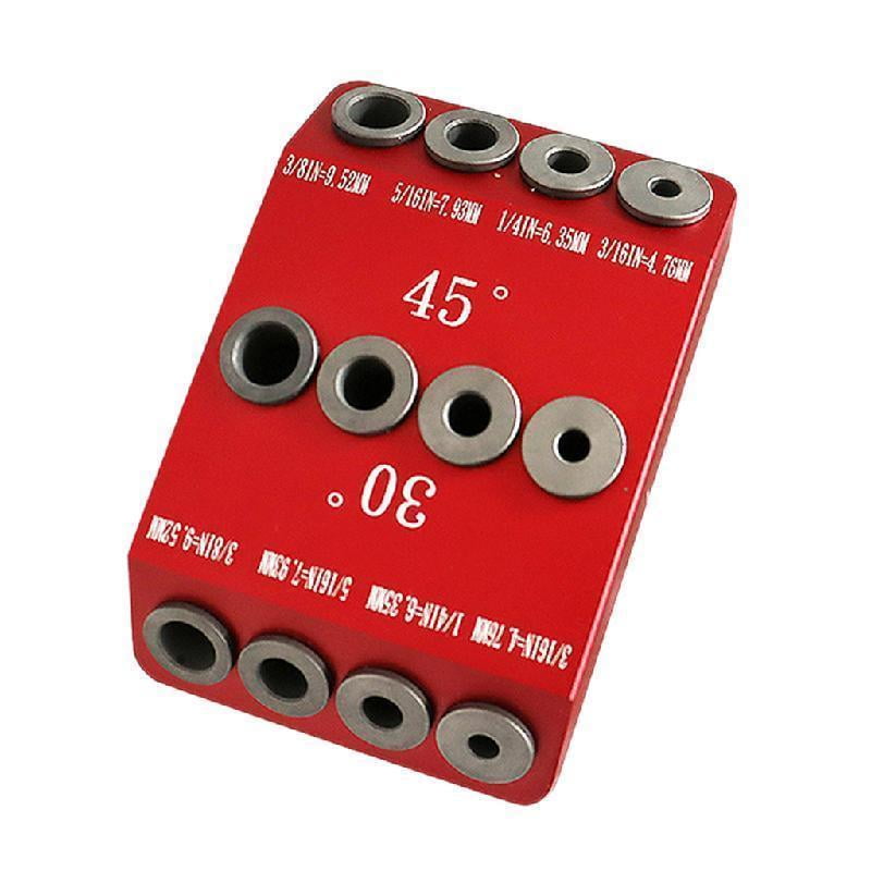 Adjustable Drilling Locator Punch Hole Positioner Drill Guide 30/45/90 ...