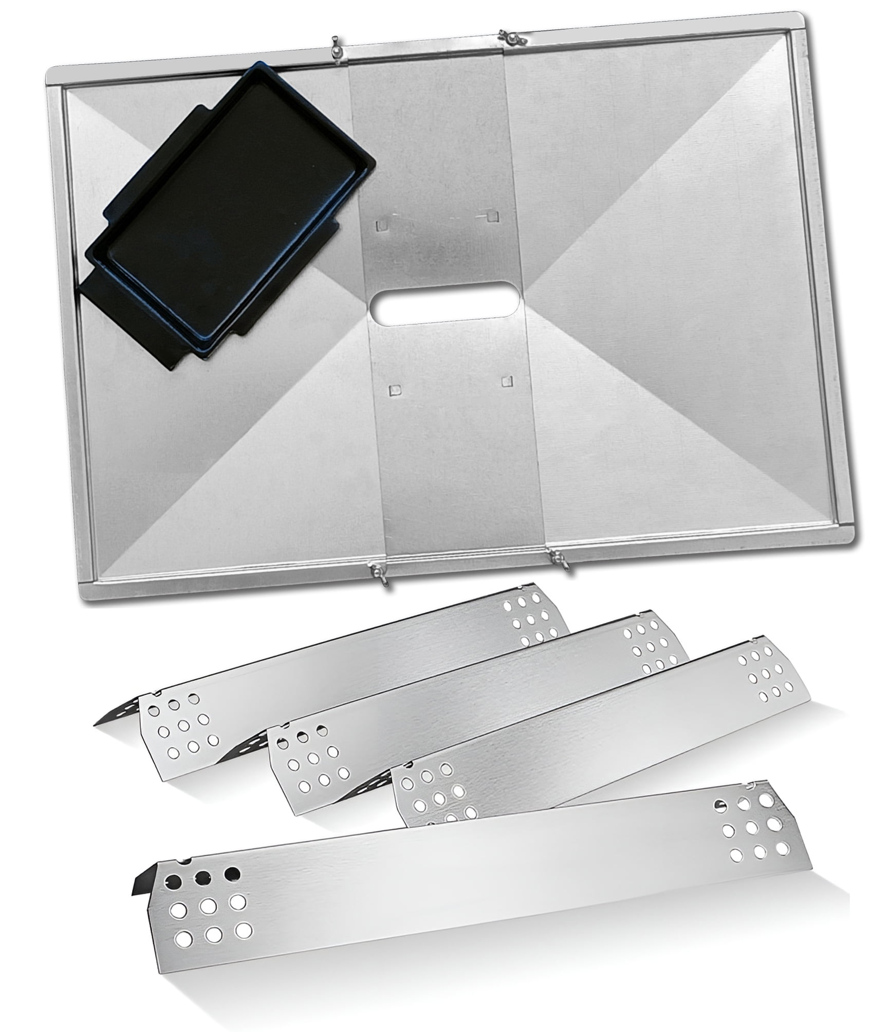 Adjustable Drip Pan (20" to 24") & 4 Pack Heat Shields for Nexgrill 720 ...