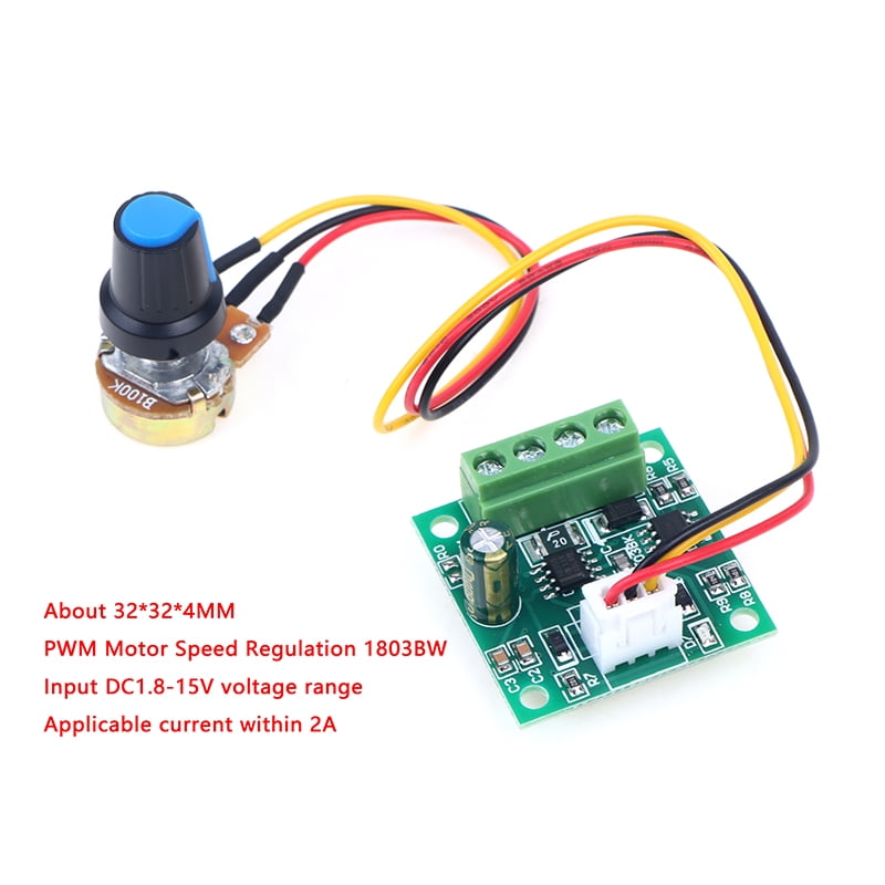 Adjustable Driver Board DC Motor Speed Controller PWM 1803BK 1.8V 3V 5V ...