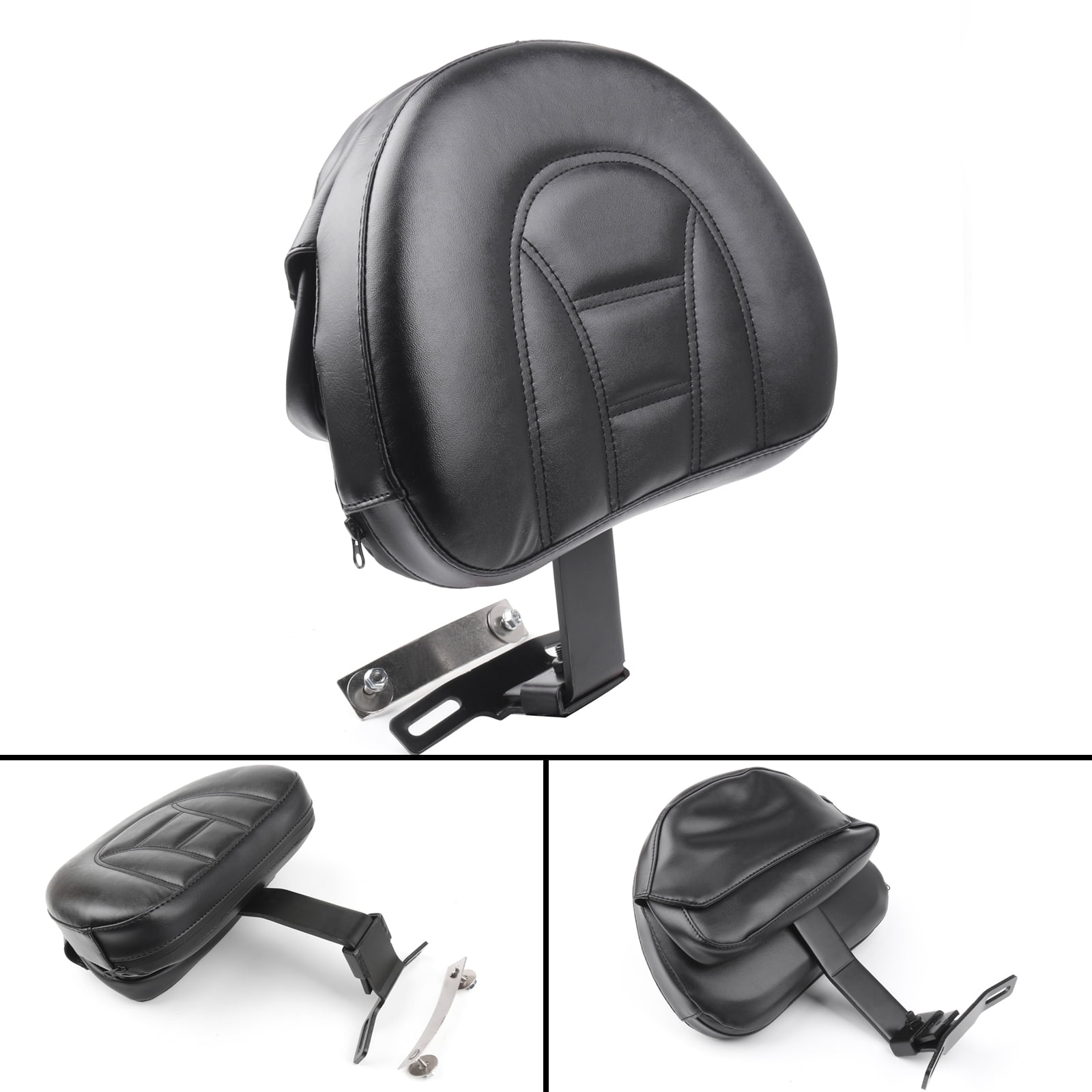 Adjustable Driver Rider Backrest Pad For 07-2019 Fatboy Heritage ...