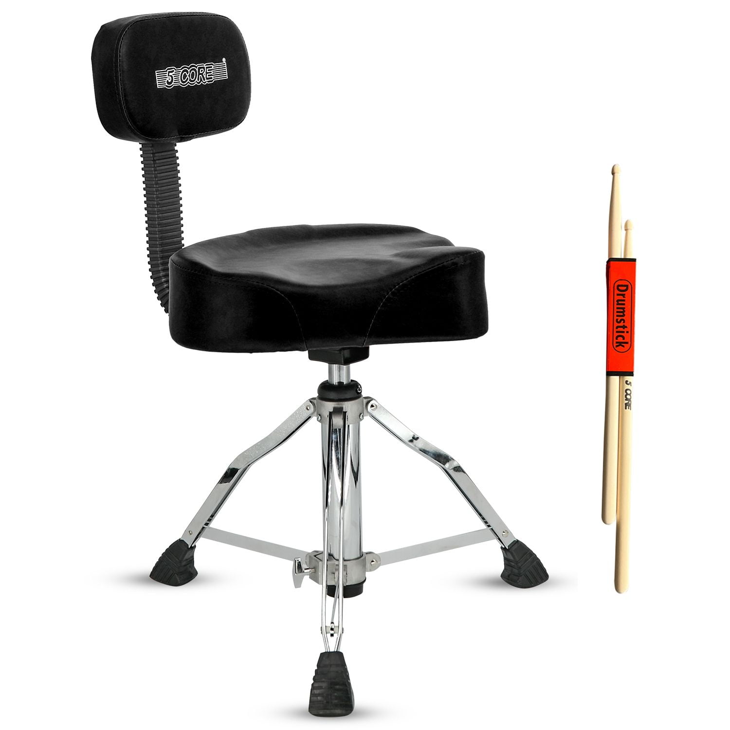 Adjustable Drum Throne with Backrest & Anti-Slip Tripod Base – Heavy ...