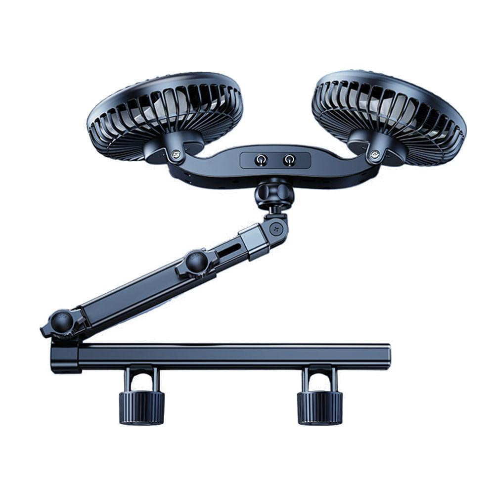 Adjustable Dual Head Cooling Fans Car 3-speed Settings USB Cooling ...