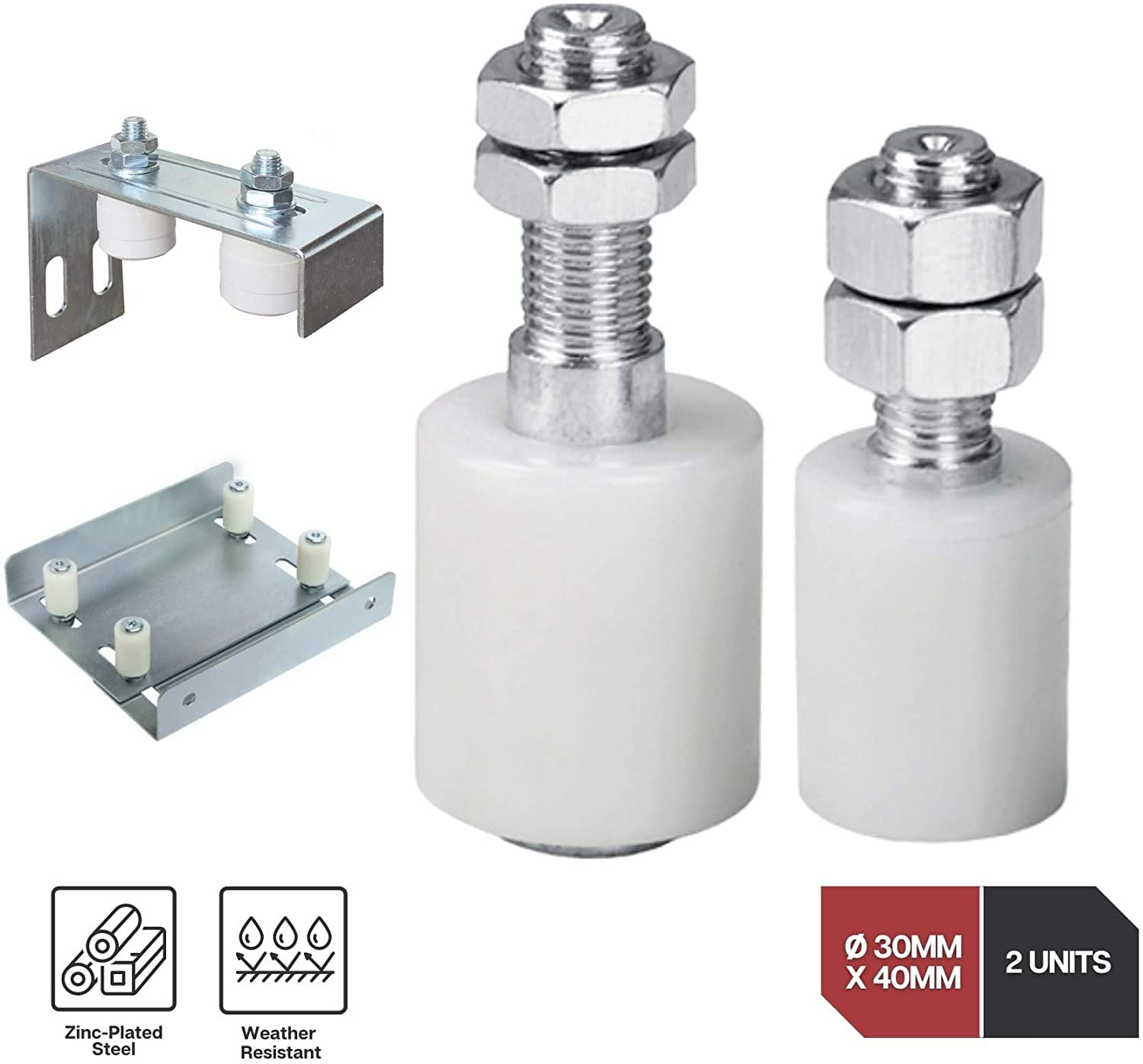 Adjustable Dual Nylon Rollers, L-Shaped Steel Bracket for Slide Gate ...
