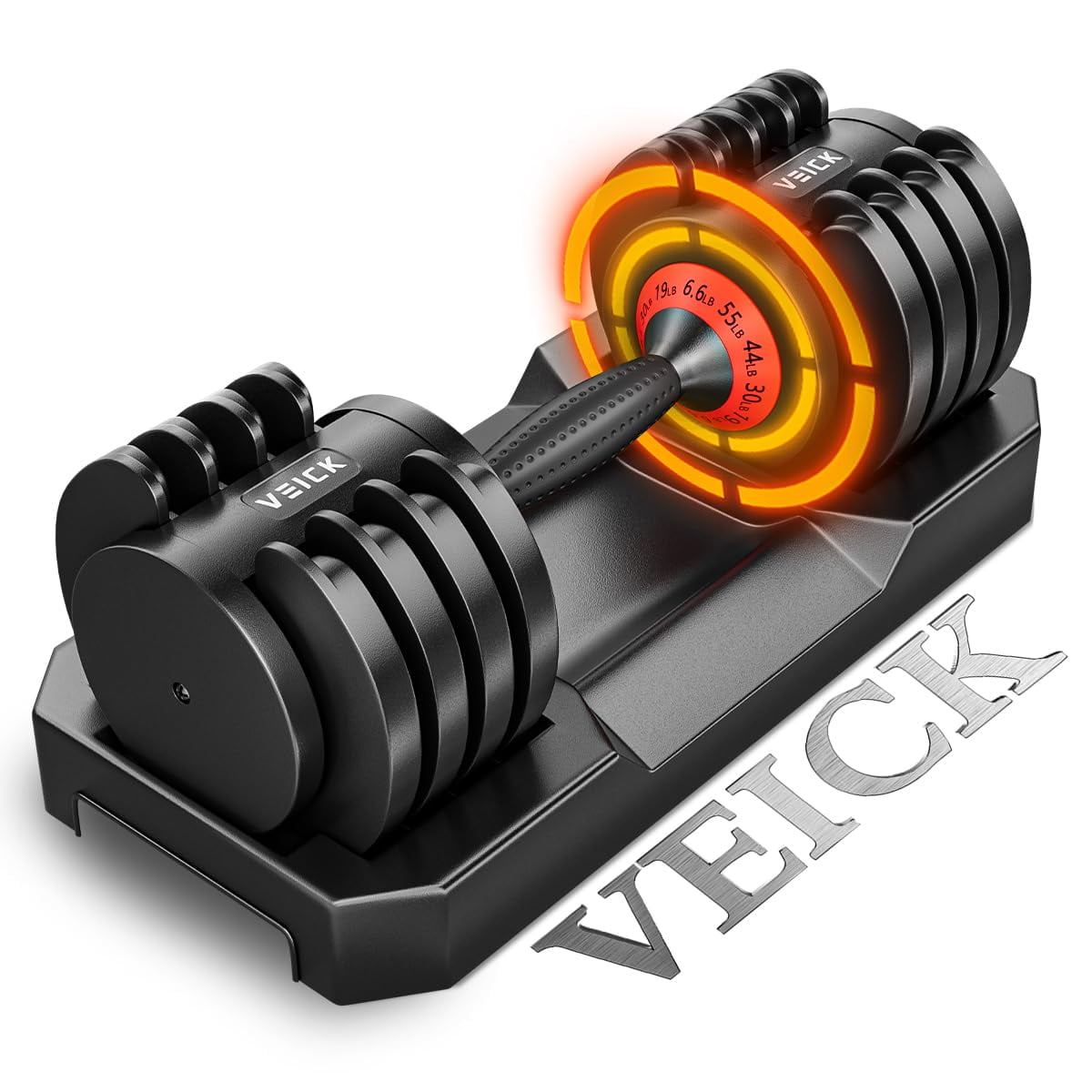 Adjustable Dumbbell, 55 lbs Dumbbell for Men and Women, Fast Adjust ...