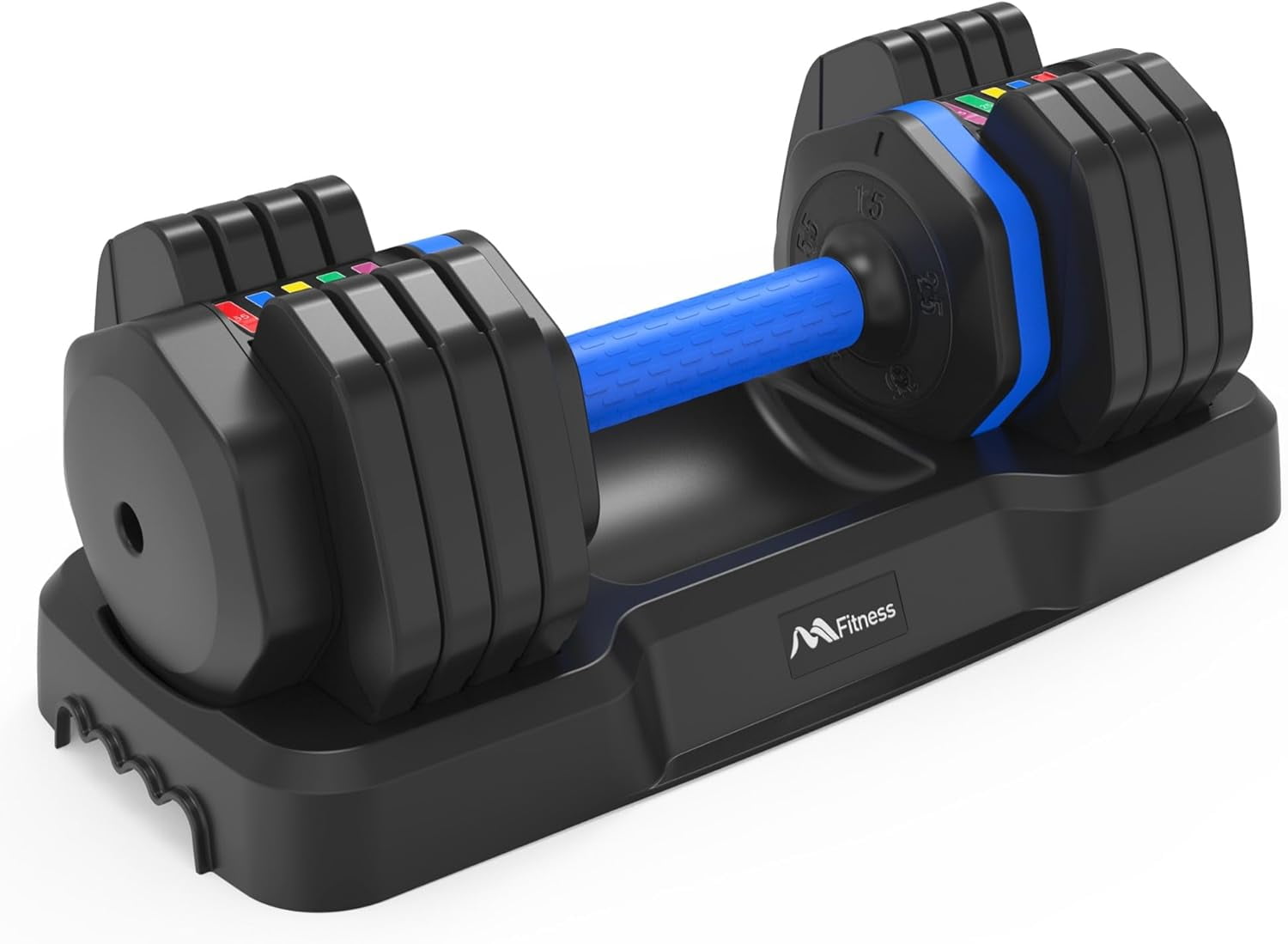 Adjustable Dumbbell - 55lb Single Dumbbell with Anti-Slip Handle, Fast ...