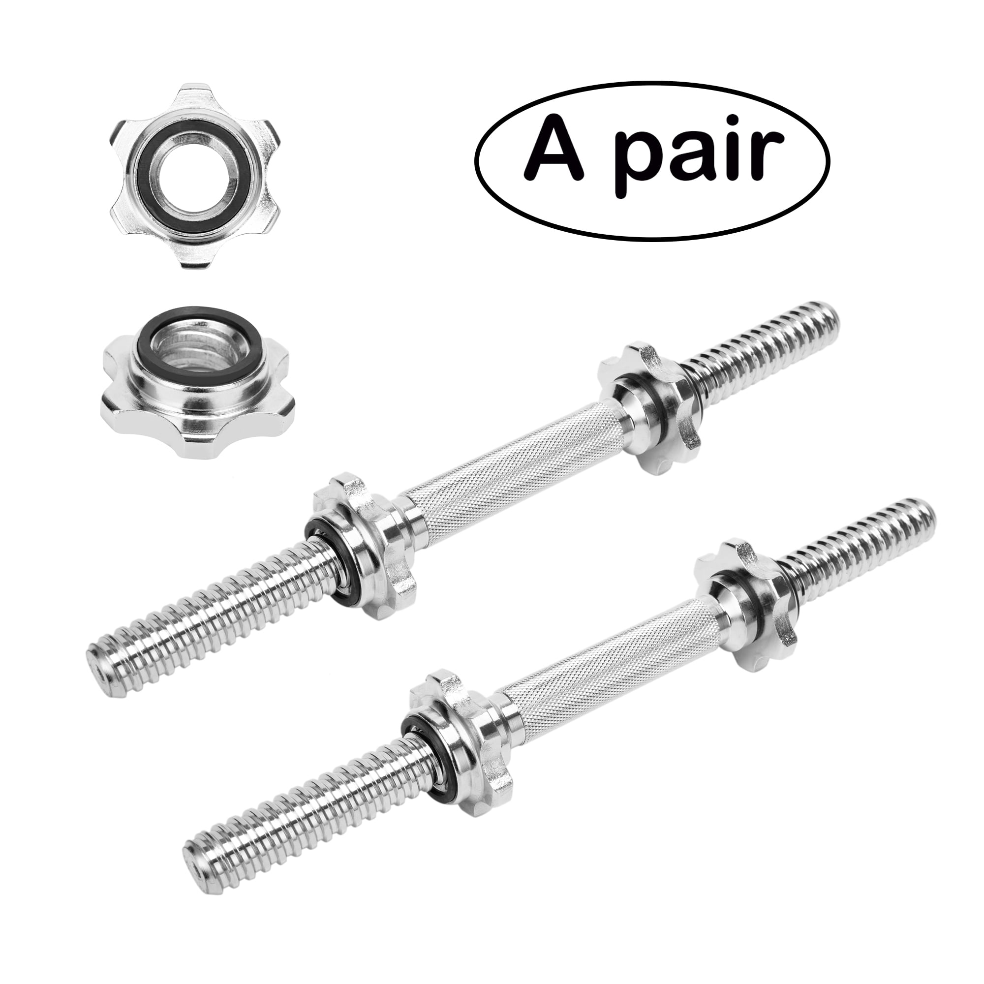 Adjustable Dumbbell Bar Handles 1 Inch (1Pairs ) Dumbbell Bars 20/17.7/ ...