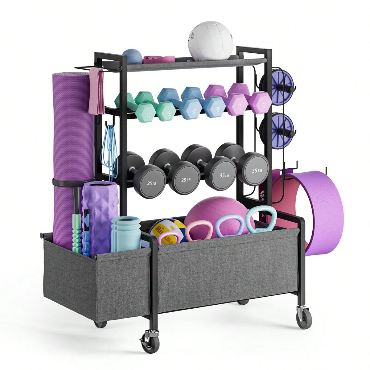 Adjustable Dumbbell Rack, Weight Rack For Dumbbells, Home Gym Storage ...