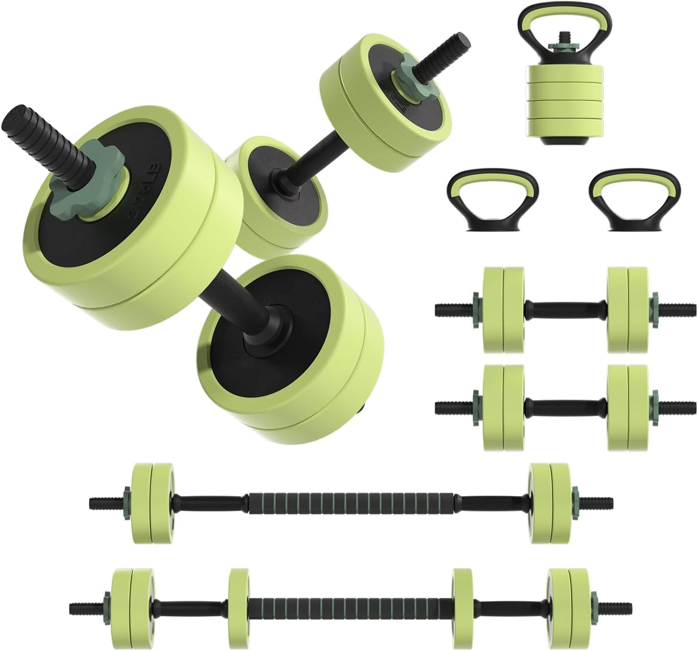 Adjustable Dumbbell Set 22/42/62LBS, 4-in-1 Free Weight Dumbbell Set ...