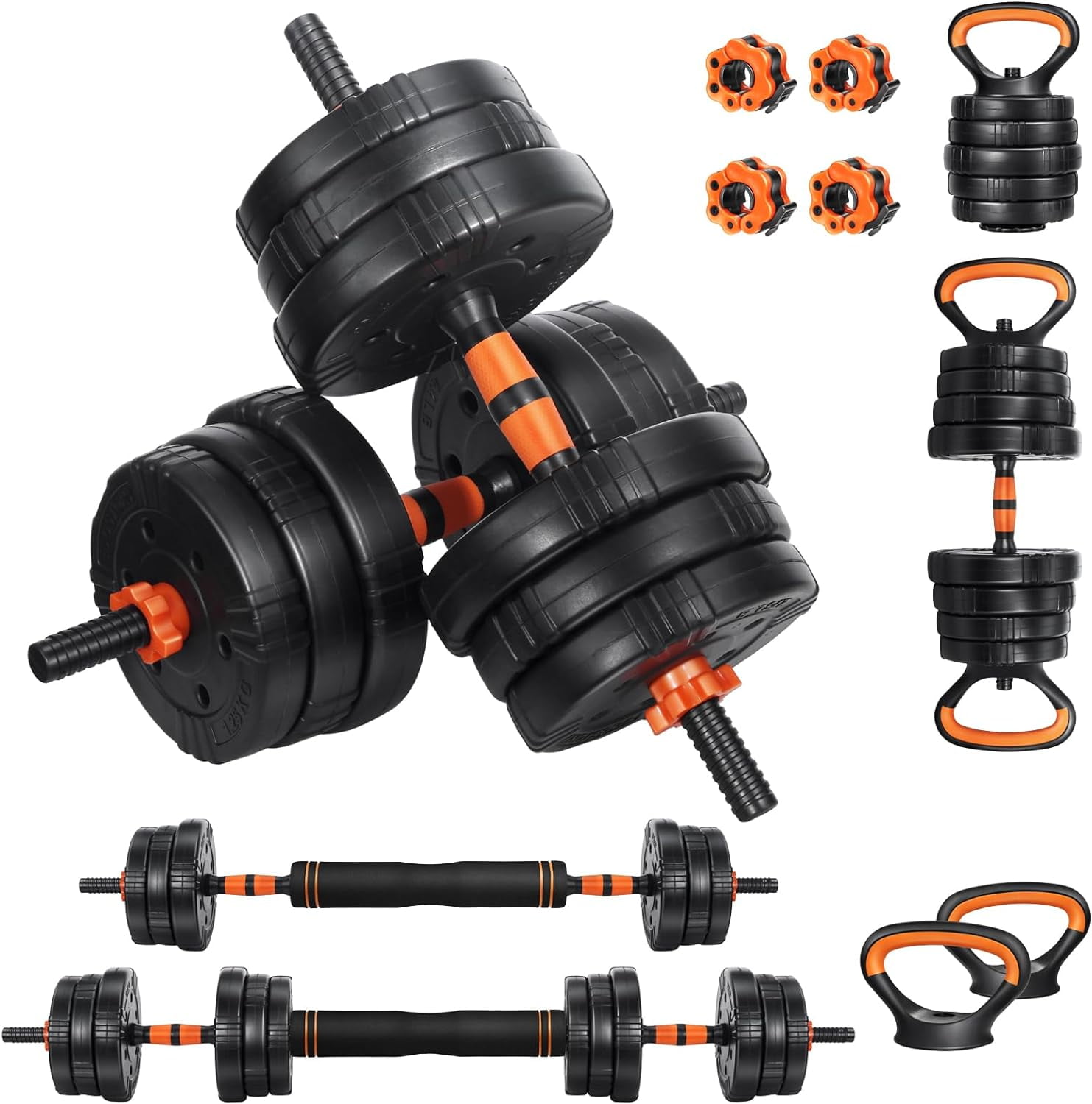 Adjustable Dumbbell Set, 22/44/66/88lbs Weights Dumbbells for Home Gym ...