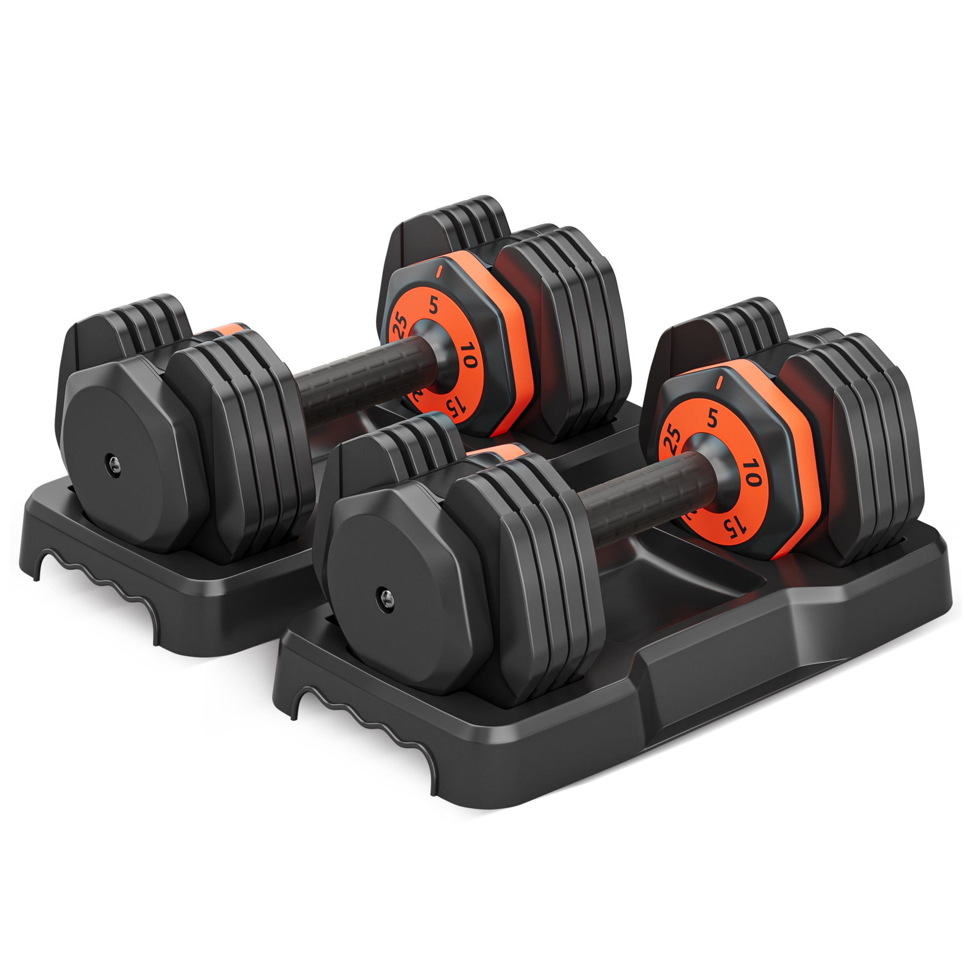 Adjustable Dumbbell Set 25LB Pairs Dumbbell 5 in 1 Free Dumbbell Weight ...