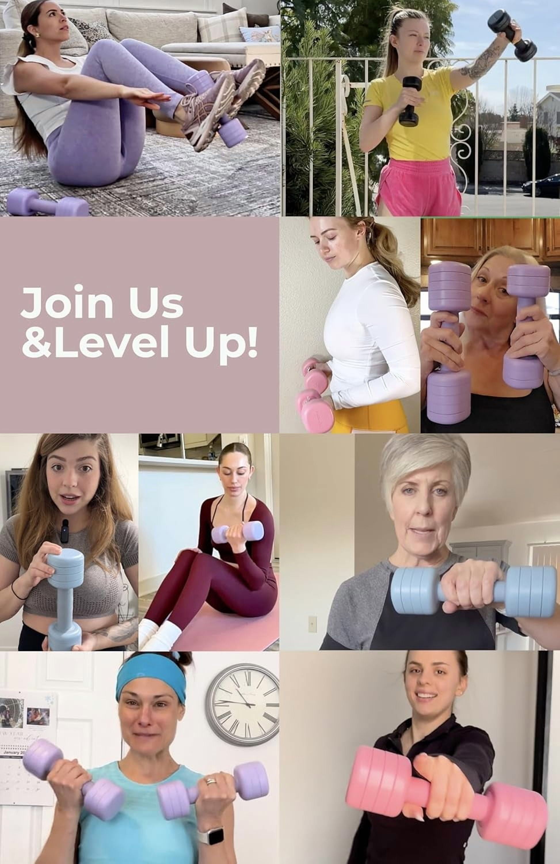 Adjustable Dumbbell Set｜2LB 3LB 4LB 5LB Light Hand Weights for Women ...