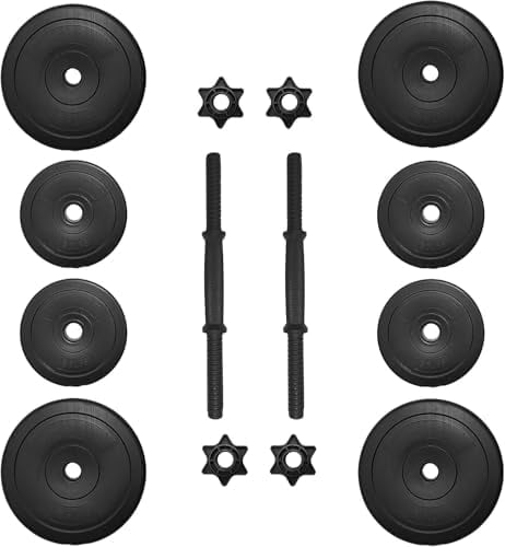Adjustable Dumbbell Set, 40lbs Free Weights Set for Exercise and ...