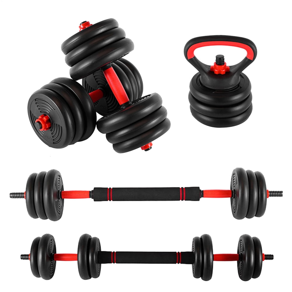 Hemousy Multi-Functional Adjustable Dumbbell Set, Converts to Barbell ...