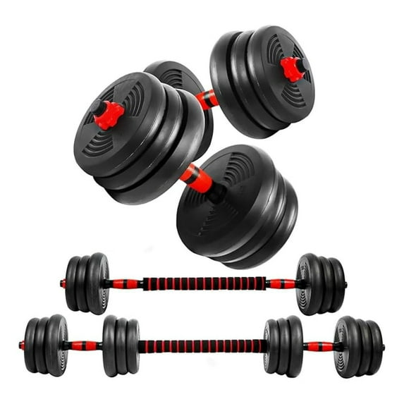 Adjustable Dumbbell Set 5-44lbs, Free Weight Set with Push-Up Handle ...