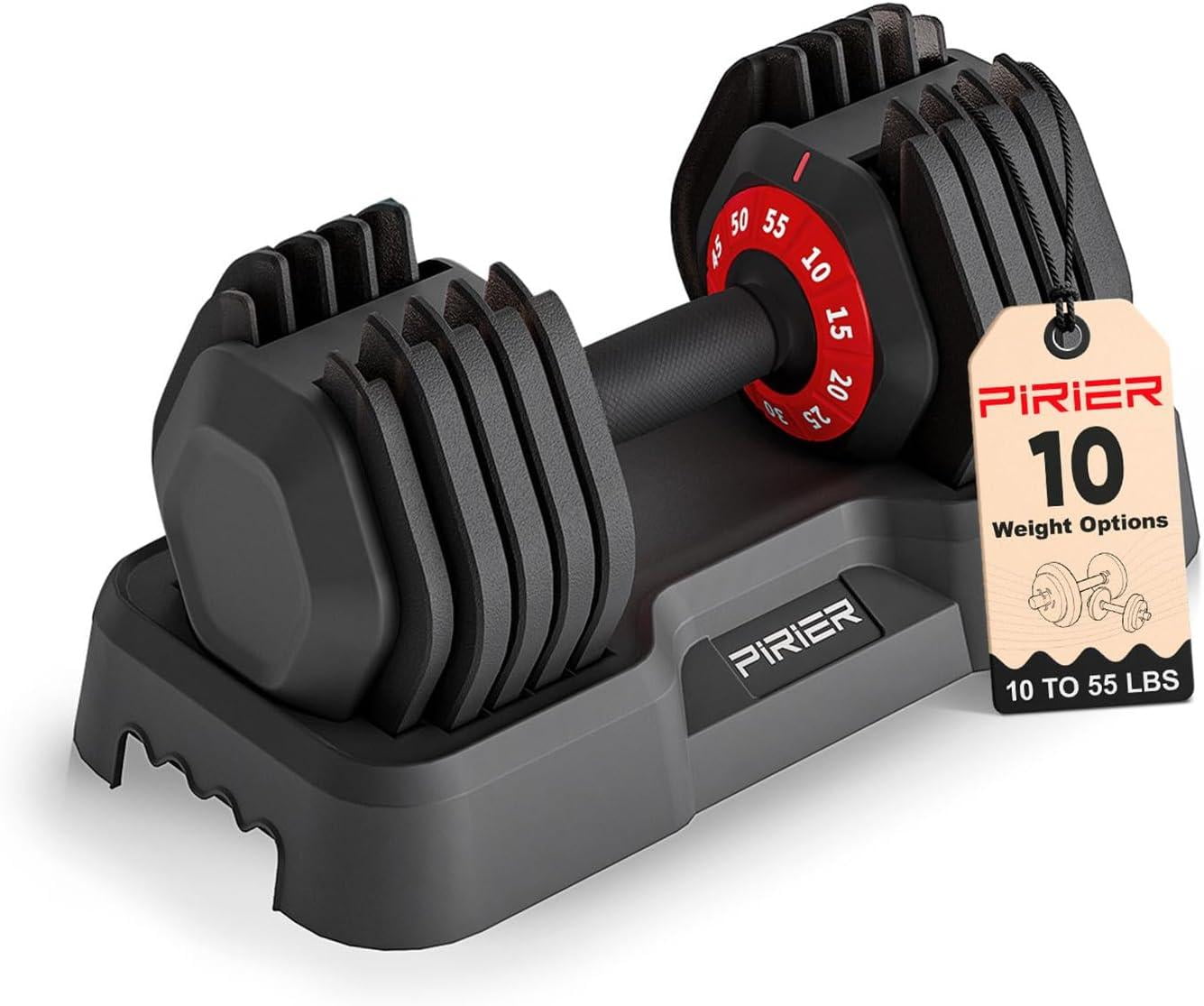 Adjustable Dumbbell 55LB Dumbbells Weight, 10-in-1 Weight Dumbbell with ...
