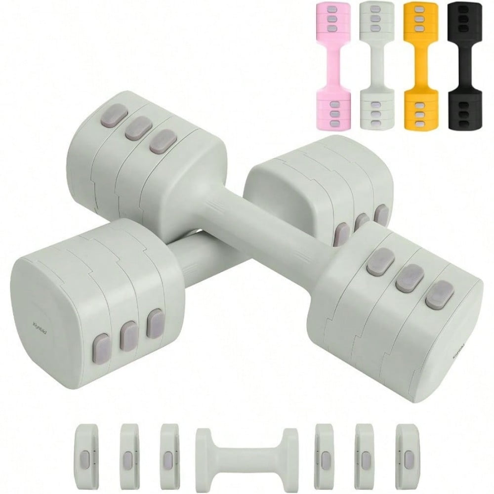 Adjustable Dumbbell Set Of 2 4 In 1 Free Weights Dumbbells Setn With ...