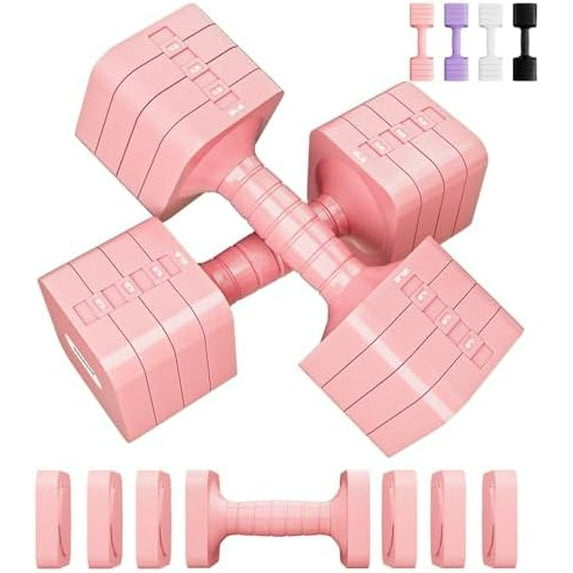 Adjustable Dumbbell Set for Women Men 16LB 20LB Hand Weights Dumbbells ...