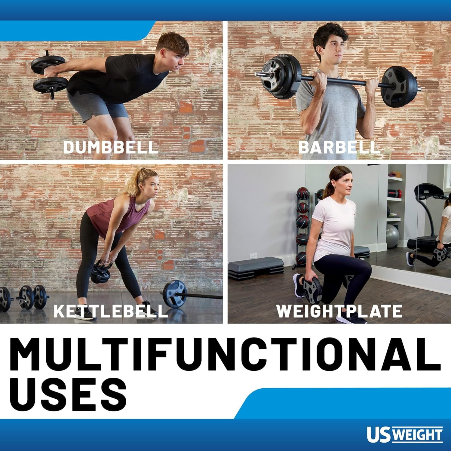 Adjustable Dumbbell Set with Padded Barbell for Home Gym Strength ...