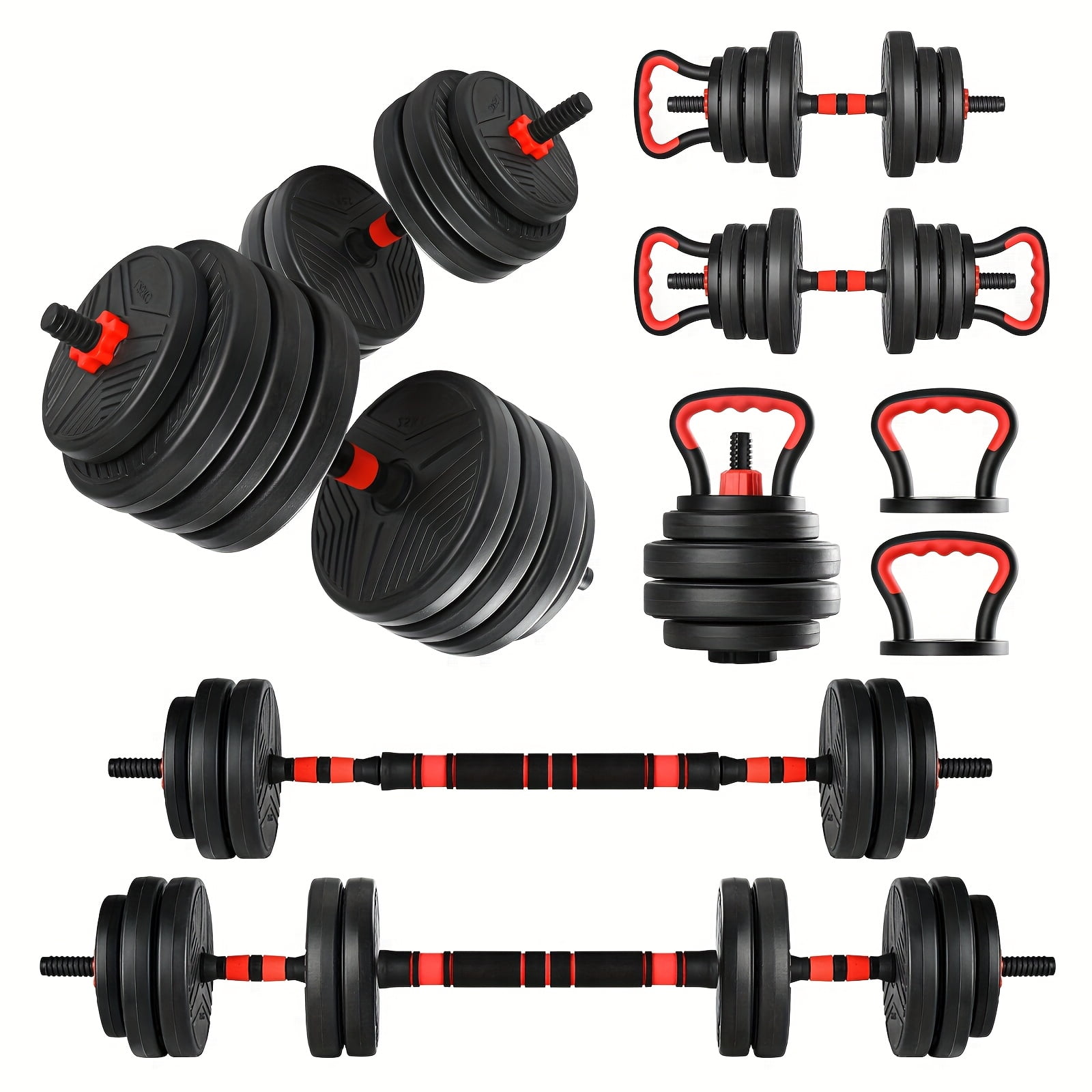 Adjustable Dumbbells, 20/30/40/90 Lbs Weight Optional Set (with ...