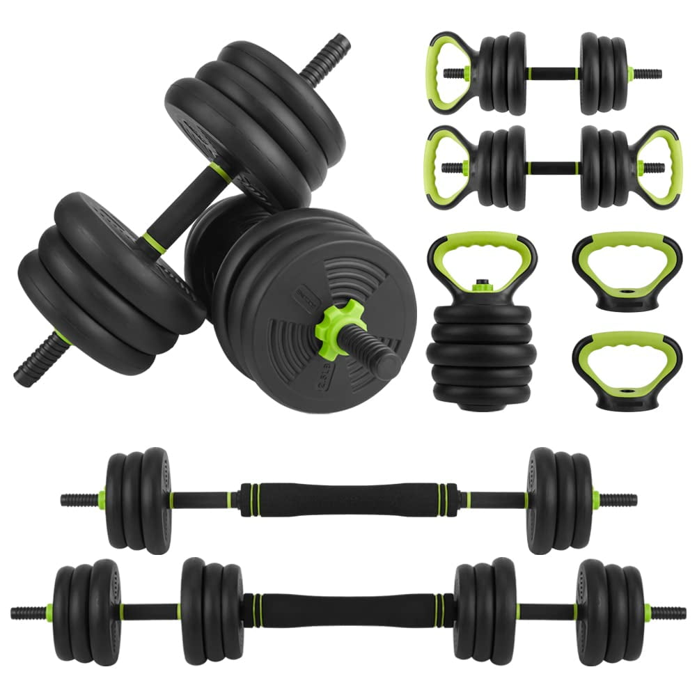 Adjustable Dumbbells, 44LB Free Weights Dumbbell Set, 4 in 1 Set ...