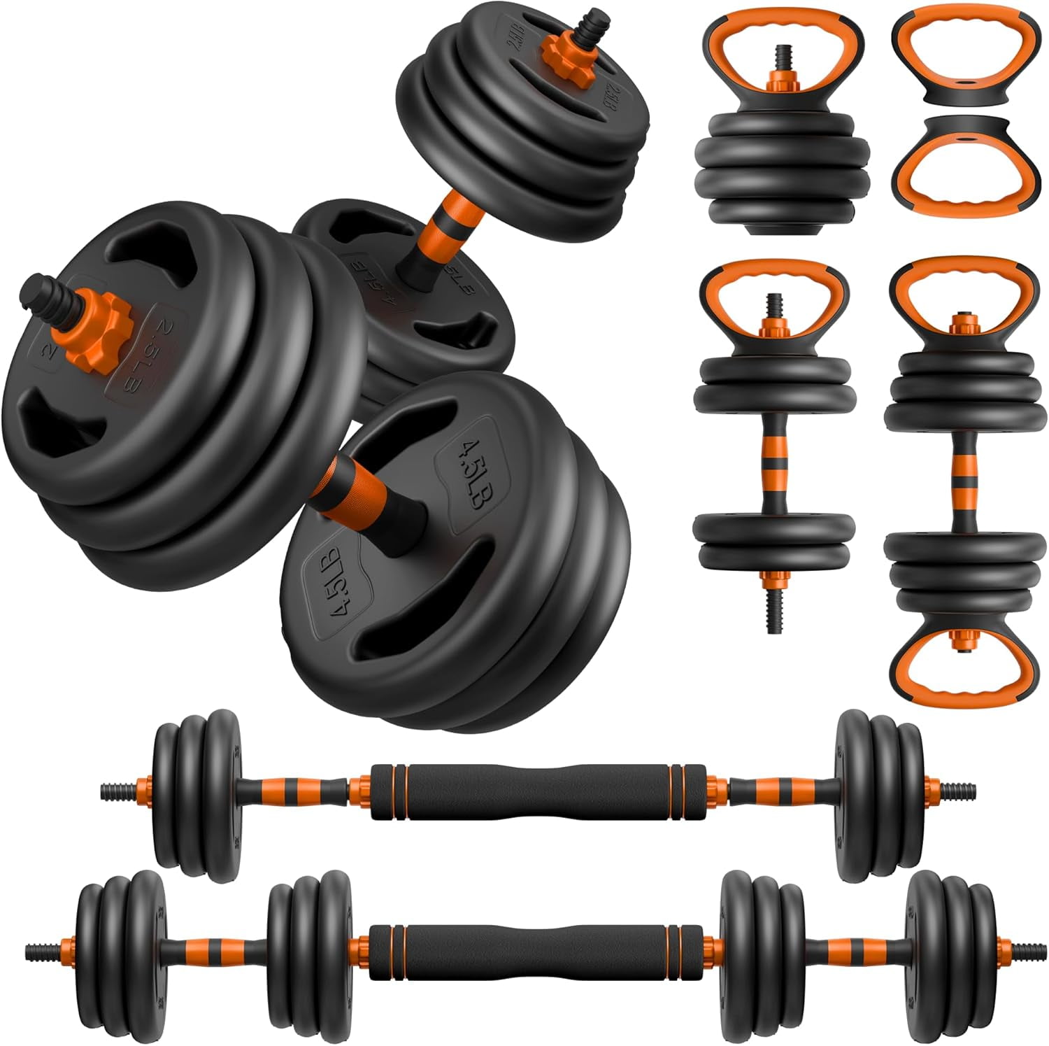 Adjustable Dumbbells 45lbs Free Weight Dumbbell Set with Connector Used ...