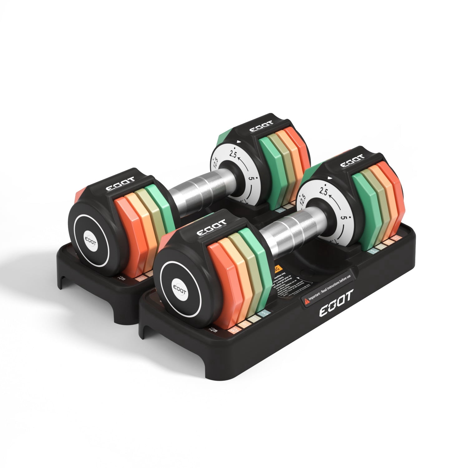 Adjustable Dumbbells Set 2.5 lbs to 12.5 lbs 5 in 1 Free Adjustable ...