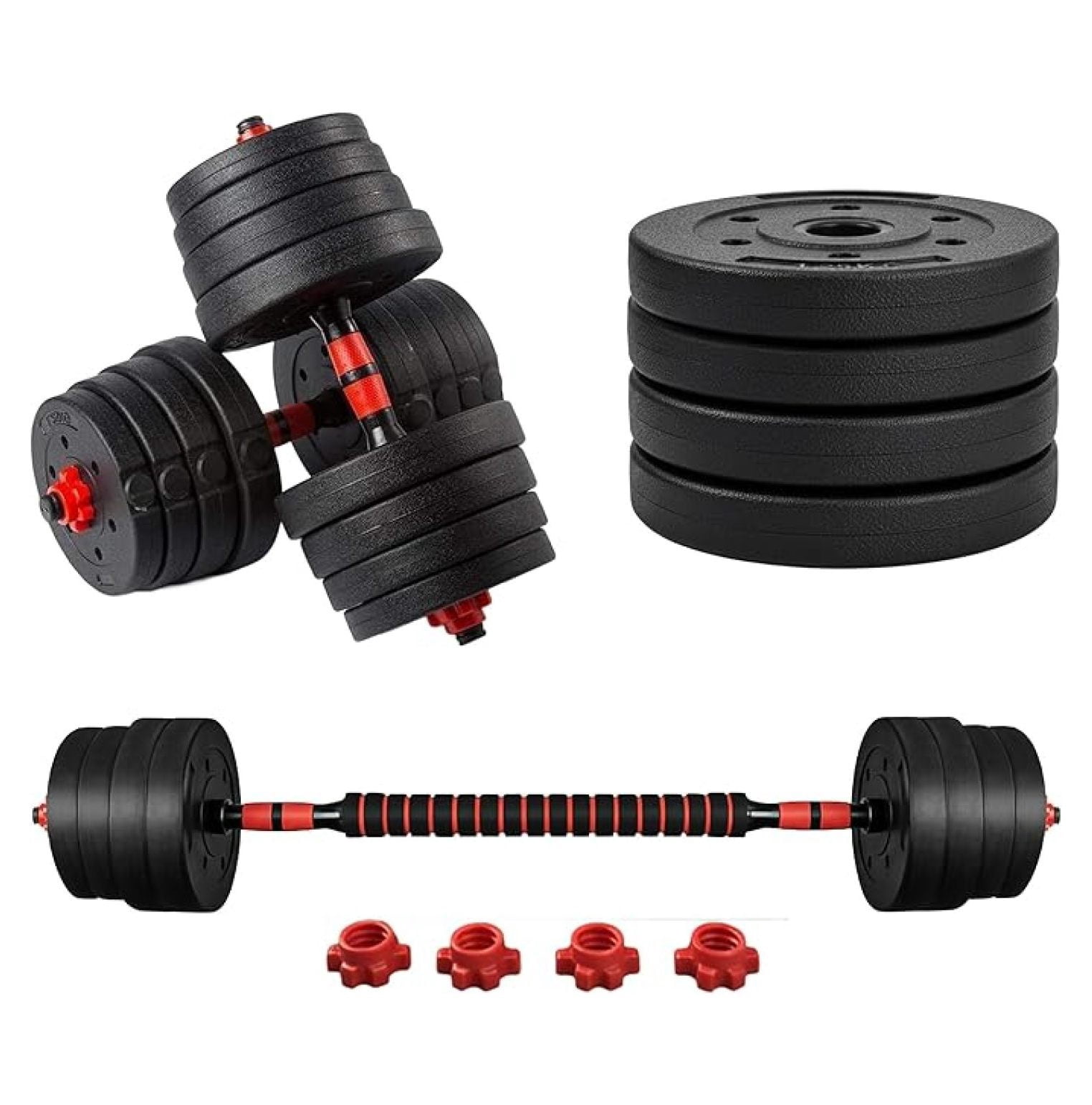 Adjustable Dumbbells Set-Non Slip Dumbbell Weight Set 22/44/66/88 Lb ...