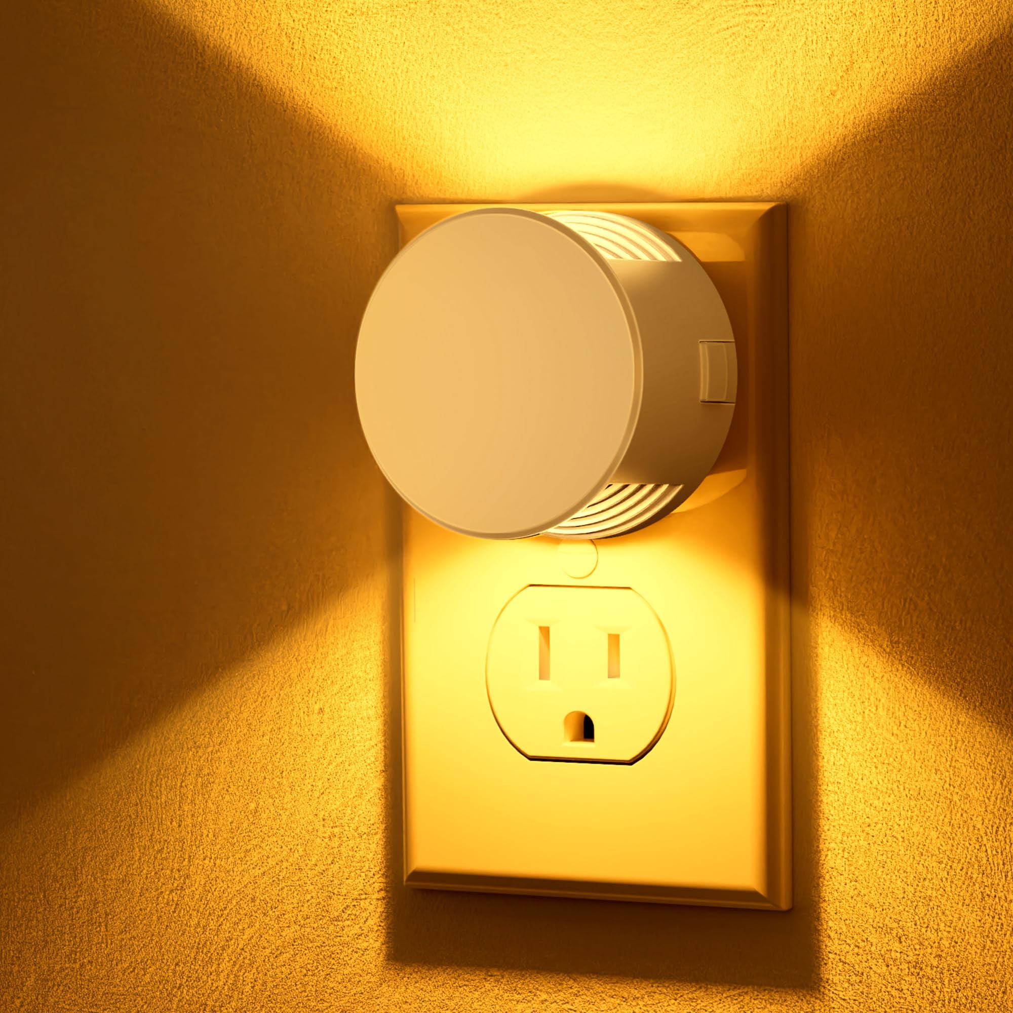 A Adjustable Dusk to Dawn Sensor Night Lights [2 Pack] - 3000K Soft ...