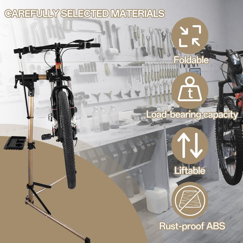 Adjustable E-Bike Repair Stand – Portable 110 lbs Capacity Aluminum Stand for Home Mechanics ...