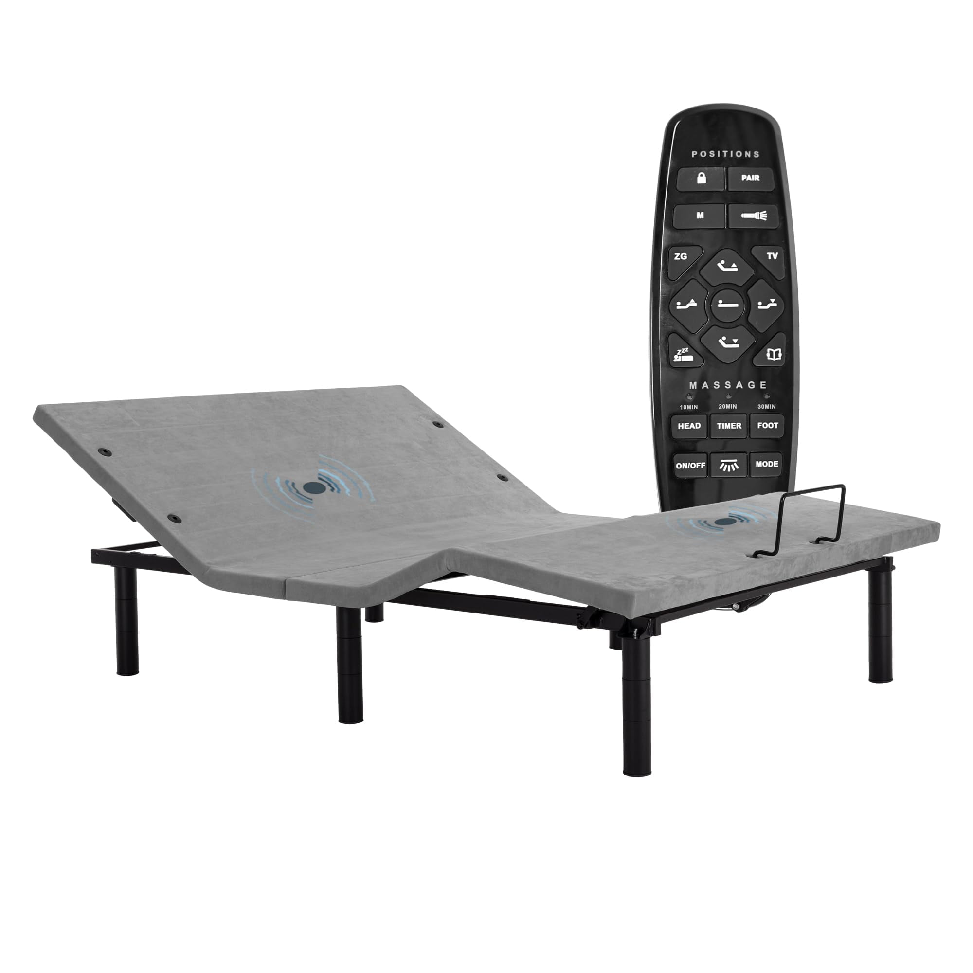 Adjustable Electric Bed Base Frame with Massage,Wireless Remote, USB ...