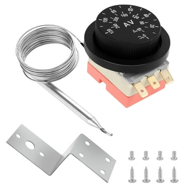 12V Adjustable Electric Fan Thermostat Switch Radiator Temperature ...