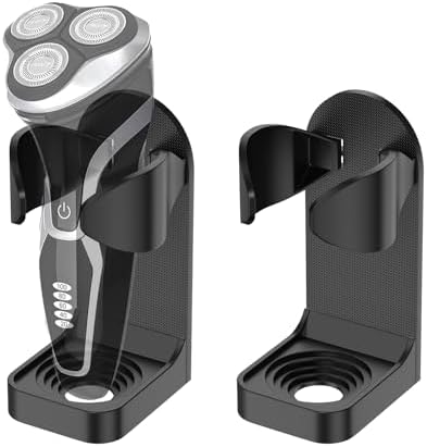 Adjustable Electric Shaver Holder Wall Mount, 2-Pack Nailless Glue ...
